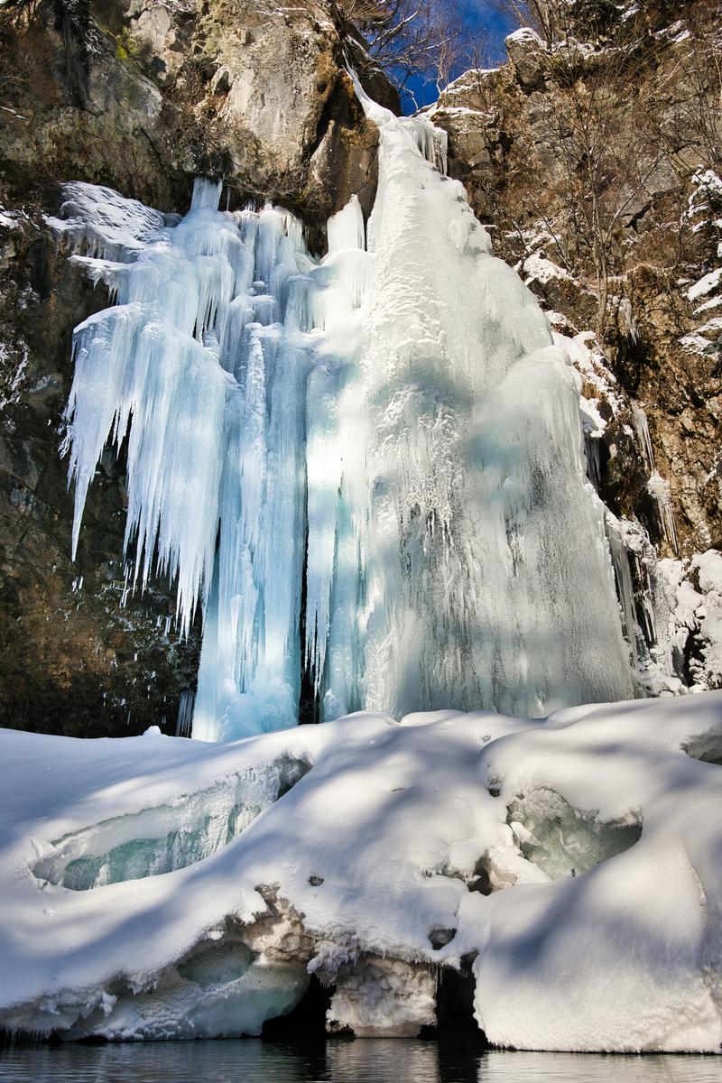 Frozen Ice Pillars of the Icefalls at Kegon Falls in Nikko Free Stock ...